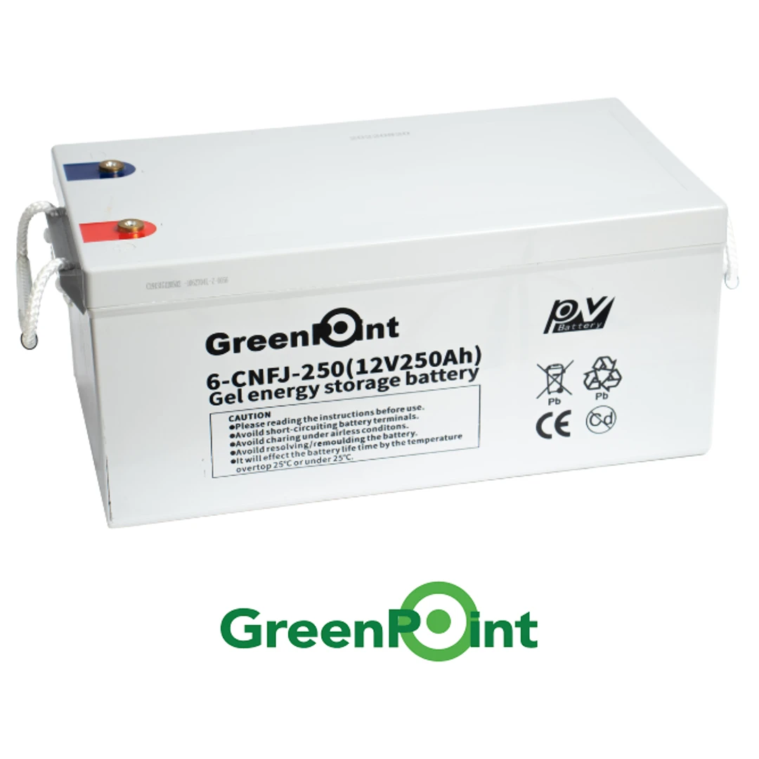 Batería Solar Gel 250Ah 12V GreenPoint | Eco Green Solar
